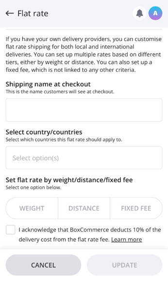 Available Delivery Methods - Mobile – BoxCommerce