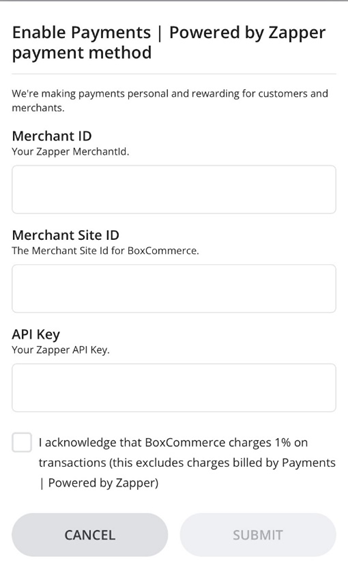 Zapper Payment Method – BoxCommerce