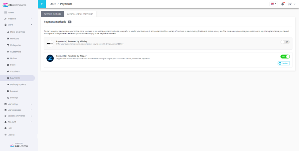 Zapper Payment Method – BoxCommerce