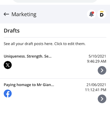 Drafts – Social Media Posts - Mobile – BoxCommerce