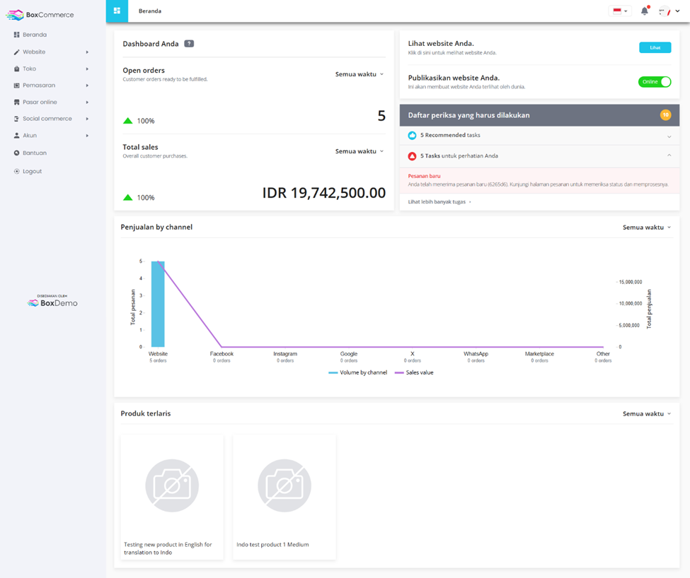 Menyesuaikan Tampilan dan Nuansa Toko Online Anda - Desktop – BoxCommerce